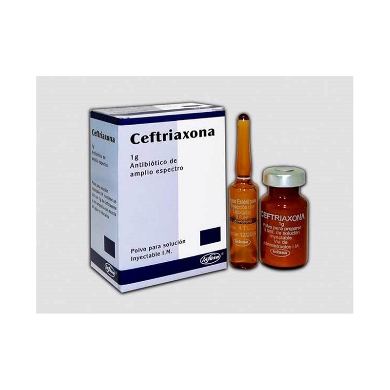7401010901340 - Ceftriaxona 1 Gramo IM